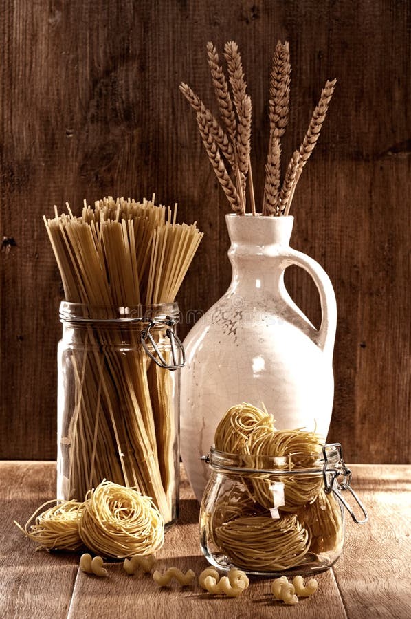 Vintage Pasta & Spaghetti Stock Image - Image of ingredients, style ...