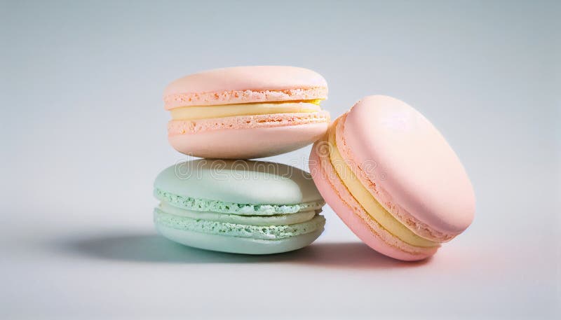 Vintage Pastel Colored French Macaroons or Macarons Stock Illustration ...