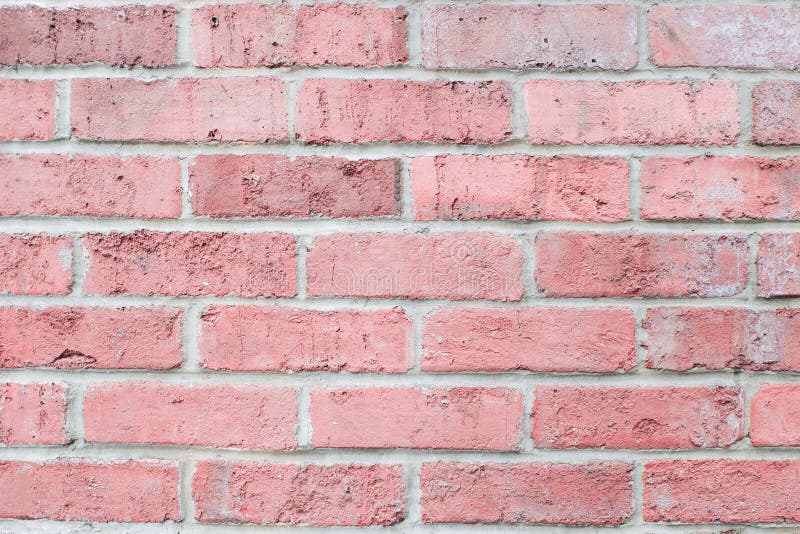 Vintage Pastel Pink Color Brick Wall Horizontal. Background for Design ...