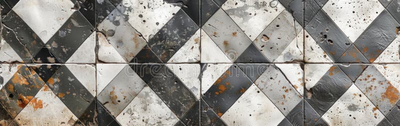 Vintage Patchwork Chessboard Lozenge Wall Texture Background Stock ...