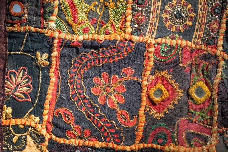 Vintage Patchwork of Retro Handmade Carpet. Patterns on Texture of Old ...