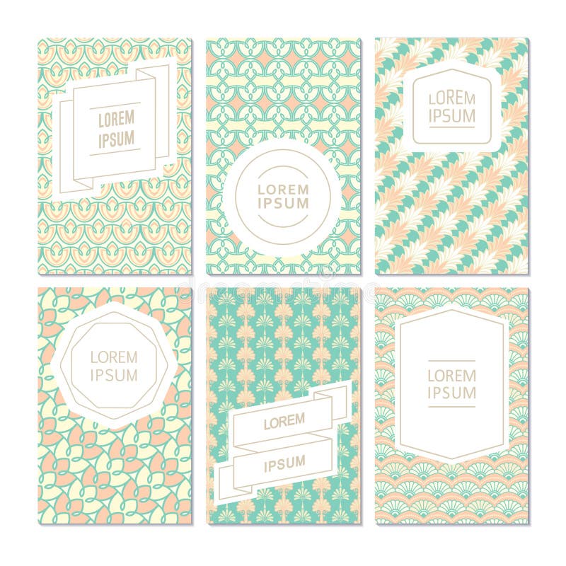 Vintage pattern card stock vector. Illustration of design - 51184469
