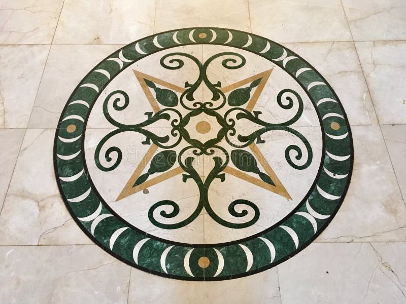 Vintage Pattern Design on Floor Tile Stock Image - Image of decoration ...