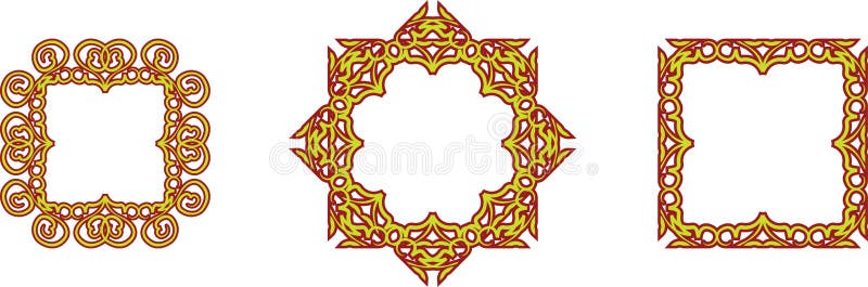 Vintage pattern frame stock vector. Illustration of greeting - 46700572