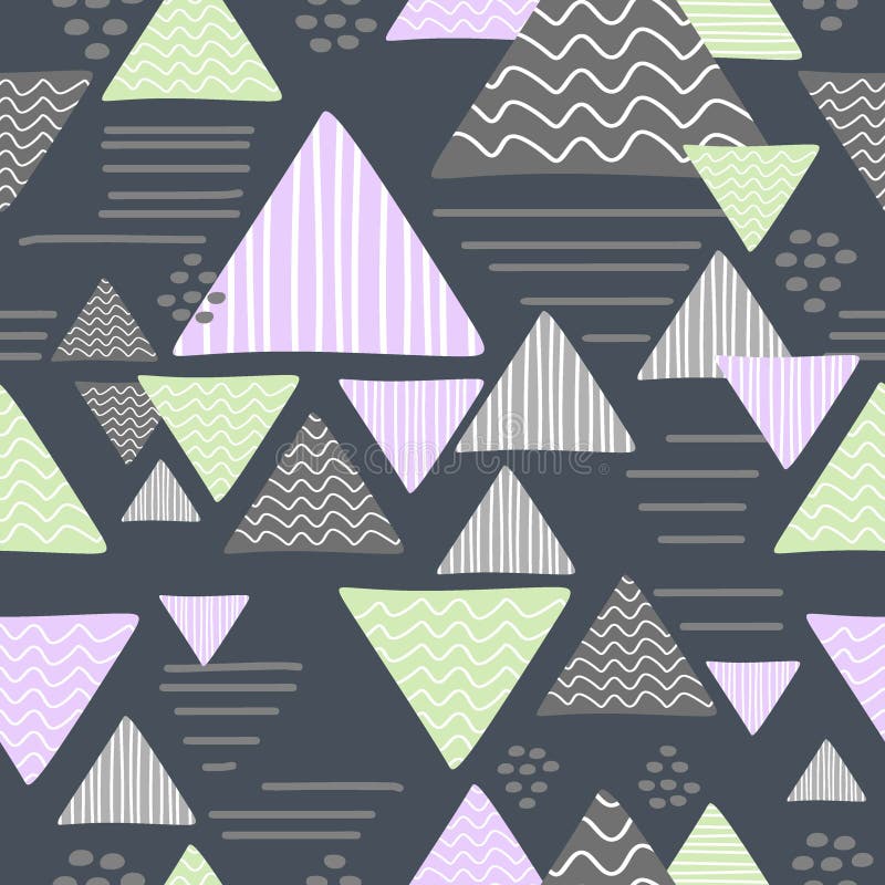 Seamless Triangle Pattern Abstract Background with Geometric Texture ...