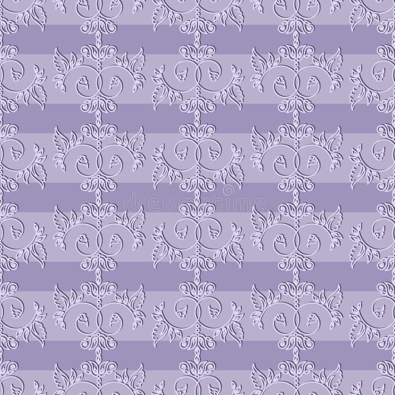 Vintage Pattern. Vector Decorative Lilac Background with Curls Stock ...
