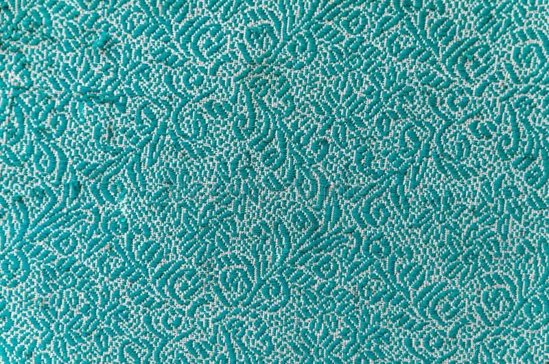 Vintage Patterns on Green Fabric Stock Photo - Image of cotton, green ...
