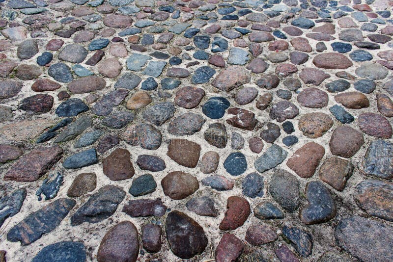 Vintage Ground Pavement Made of Stones. Stock Image - Image of concrete ...