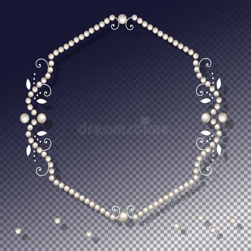 Vintage Pearl Frame Vector Illustration. Pearl Frame Stock Vector ...