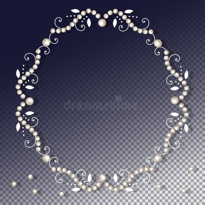 Vintage Pearl Frame Vector Illustration. Pearl Frame Stock Vector ...