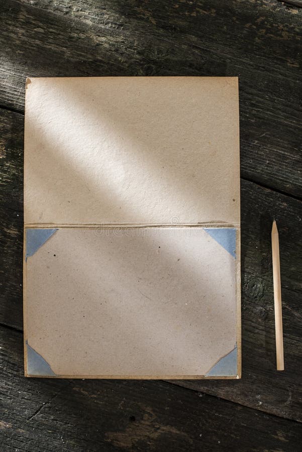 Vintage Pencil and Drawing Paper Stock Photo - Image of brown, concept ...