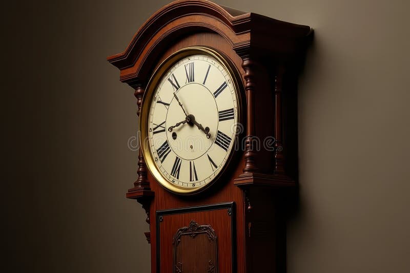 Vintage Pendulum Wall Clock Stock Illustration - Illustration of ...