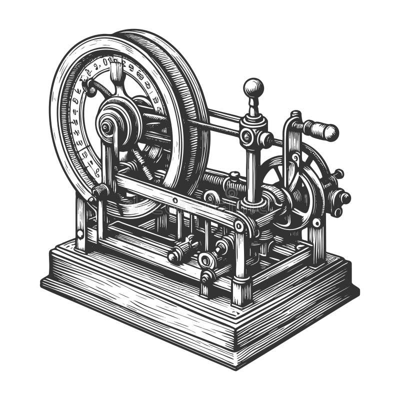 Vintage Perpetual Motion Machine Vector Stock Illustration ...