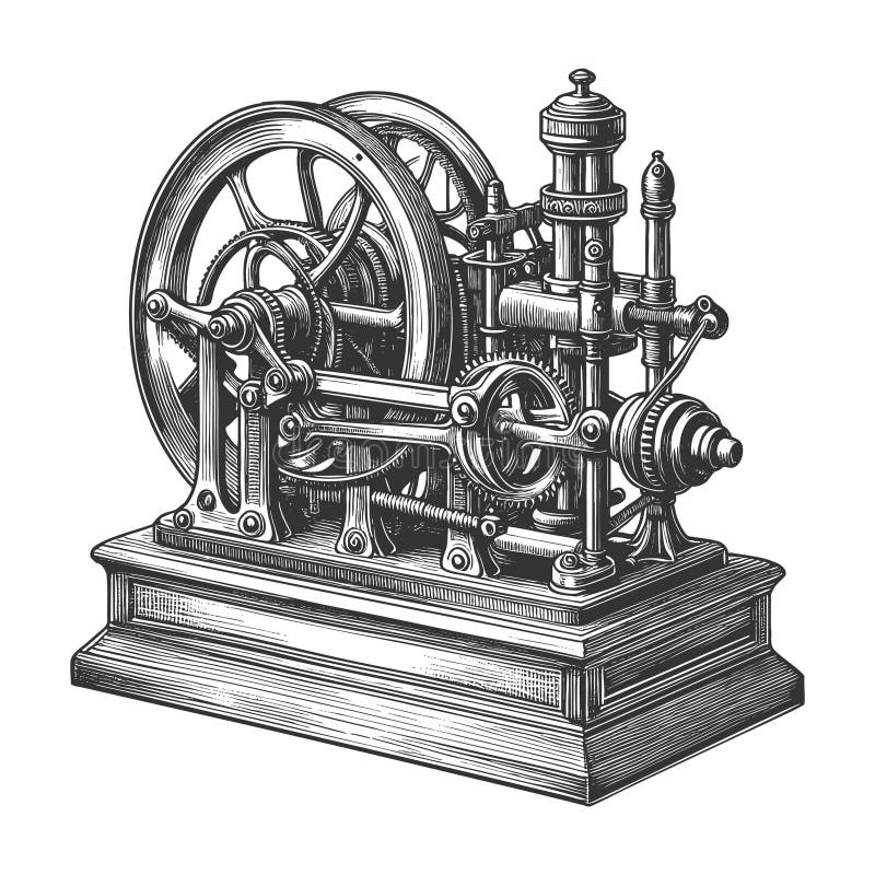 Vintage Perpetual Motion Machine Vector Stock Vector - Illustration of ...