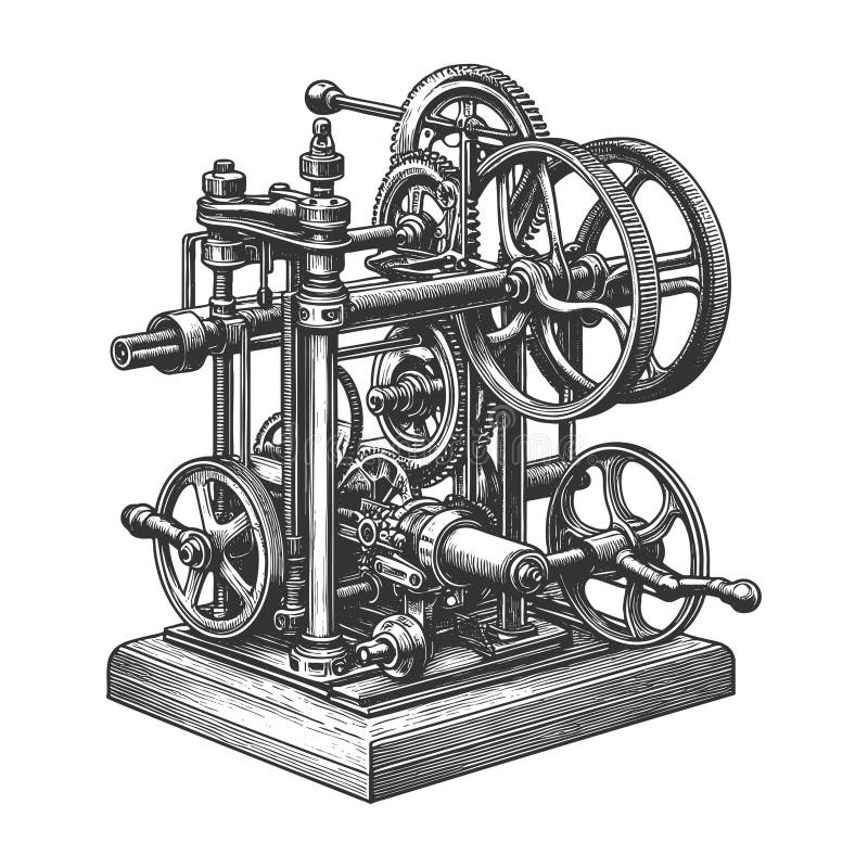 Vintage Perpetual Motion Machine Vector Stock Illustration ...