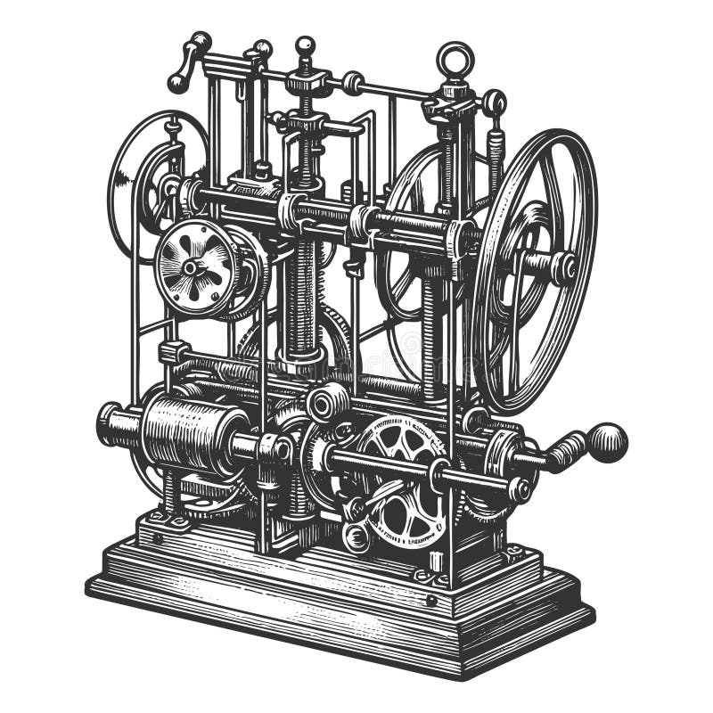 Vintage Perpetual Motion Machine Vector Stock Vector - Illustration of ...