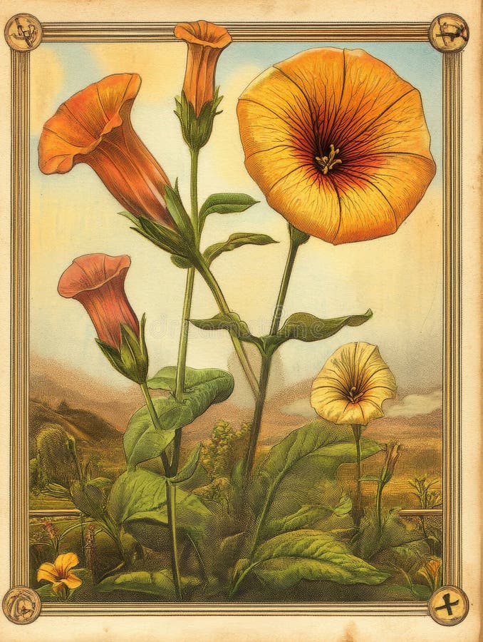 Vintage Petula Flower Seed Package Stock Illustration - Illustration of ...