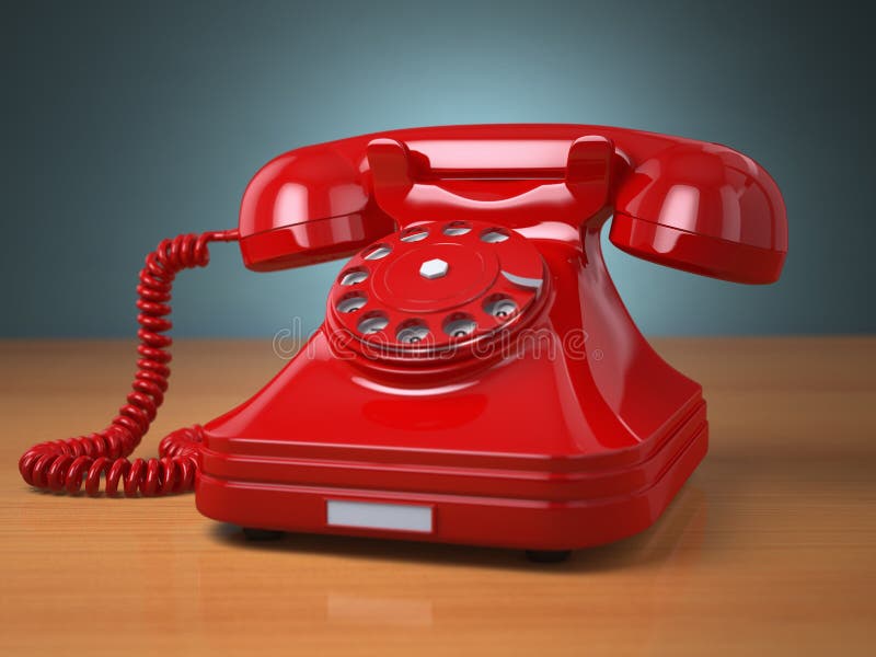 Red Phone Label stock illustration. Illustration of hear - 25769882