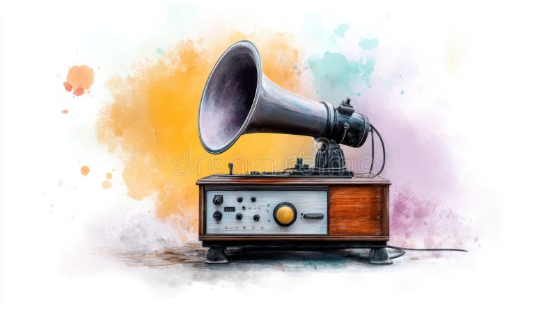 Vintage Phonograph from the 1930s in Rich Setting Stock Photo - Image ...