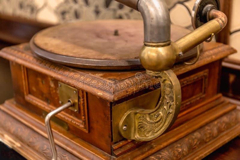 Vintage Phonograph or Talking Machine Stock Image - Image of history ...