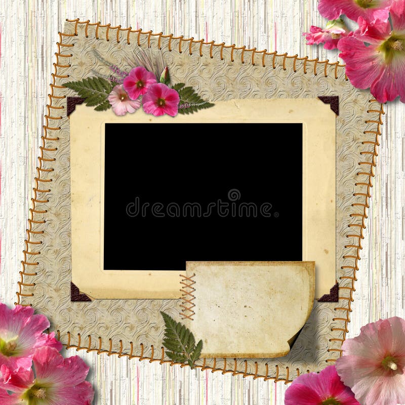 Vintage Photo Album. stock illustration. Illustration of card - 16181196