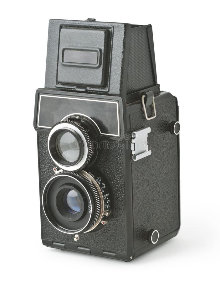 Two Vintage Two Lens Photo Camera Stock Image - Image of expensive ...