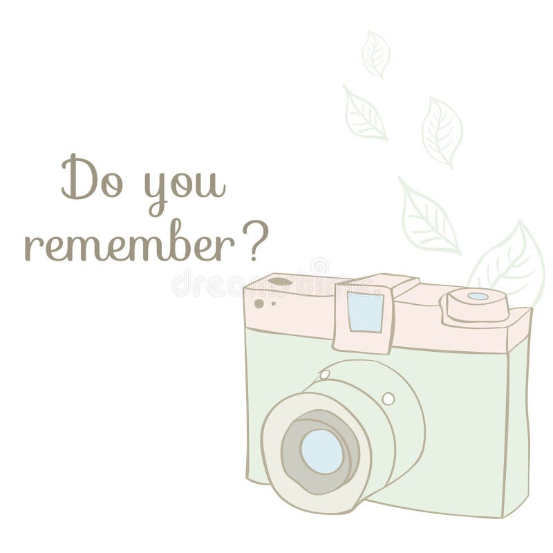 Vintage Photo Camera Card stock vector. Illustration of moment - 79282434
