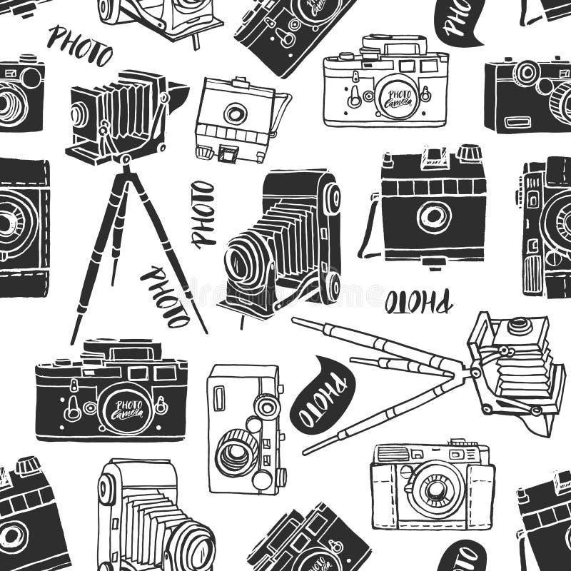 Camera seamless pattern stock vector. Illustration of isolated - 10207204