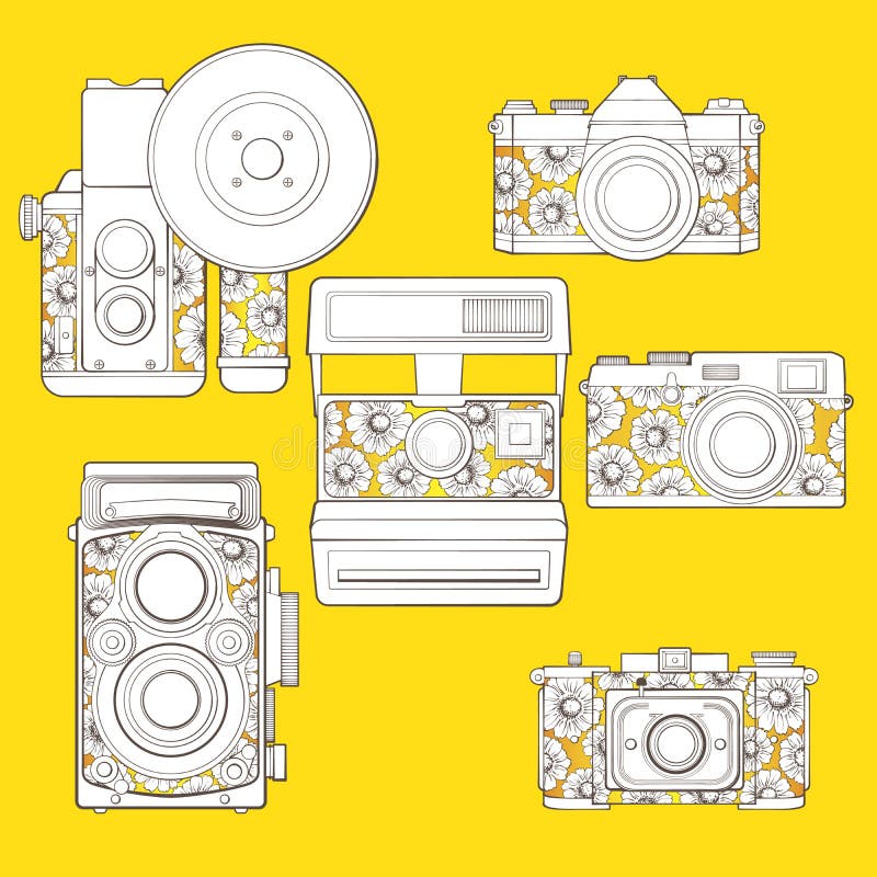 Seamless camera pattern stock vector. Illustration of pattern - 19149563