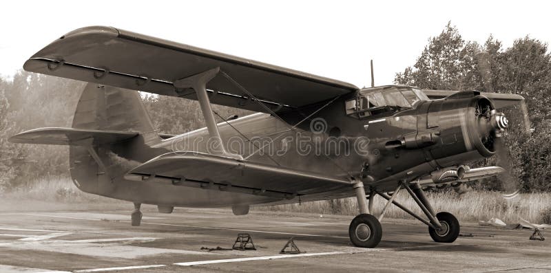 Vintage Photo of Famous Biplane Stock Photo - Image of annushka, army ...