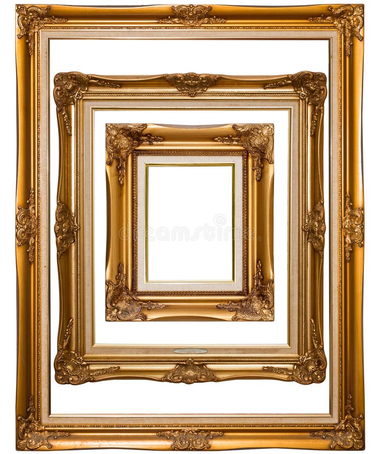 Gold Picture Frame stock photo. Image of framing, exhibition - 21140632