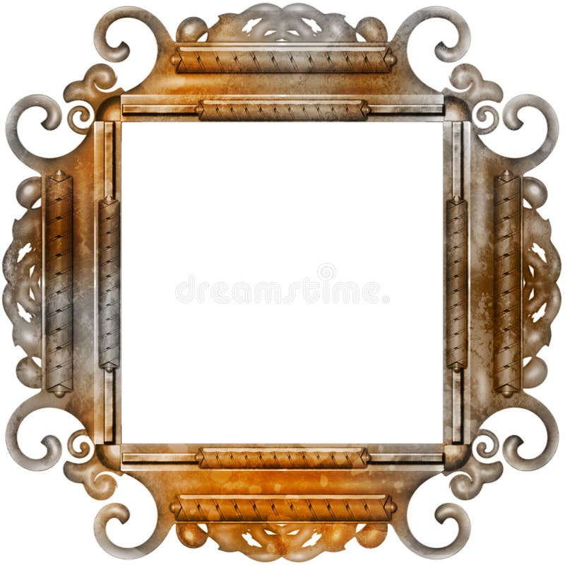 Vintage Photo Frame with Classy Patterns Stock Image - Image of plate ...
