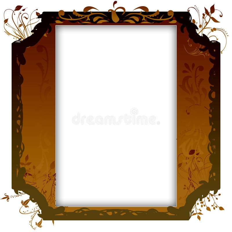 Vintage Photo Frame with Classy Patterns Stock Illustration ...