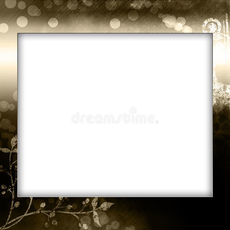 Vintage Photo Frame with Classy Patterns Stock Illustration ...