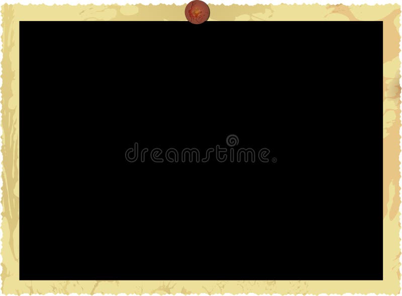 Vintage Photo Frame with Push Pin Stock Vector - Illustration of print ...