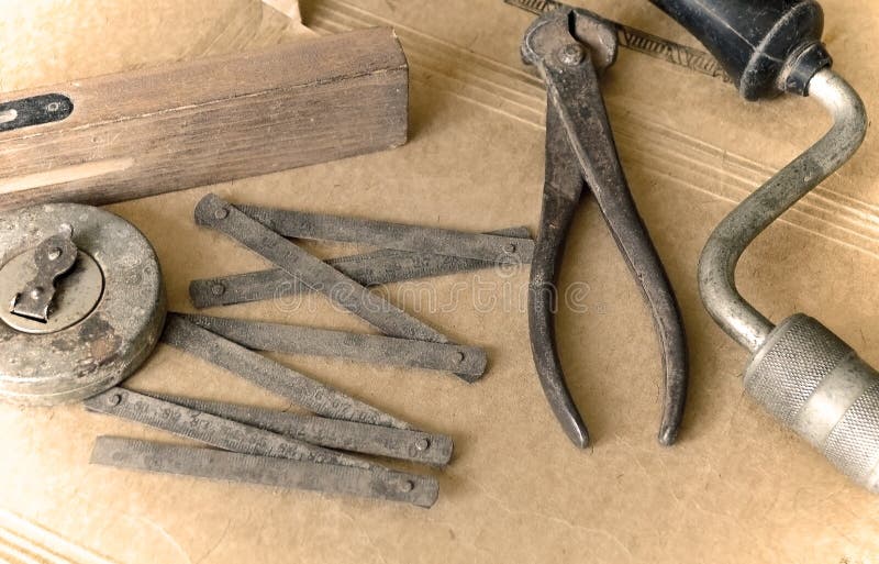 Vintage Photo of Old Instruments Stock Image - Image of centimeter ...