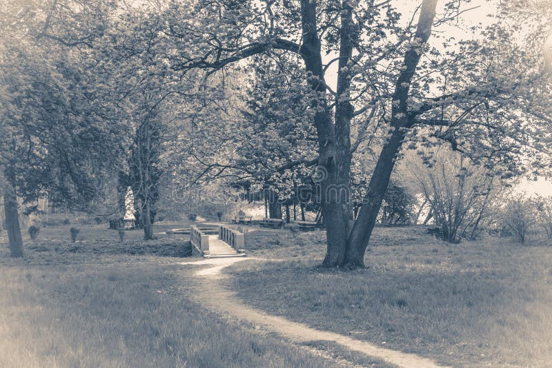 Vintage photo park stock photo. Image of background, obsolete - 92385546