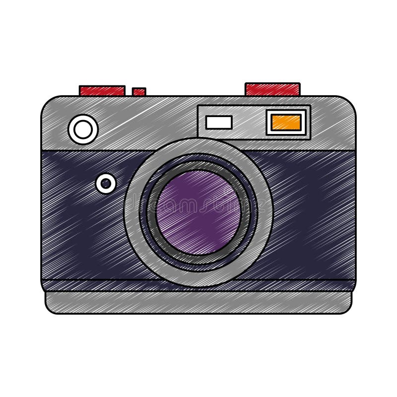 Vintage Photographic Camera Scribble Stock Vector - Illustration of ...