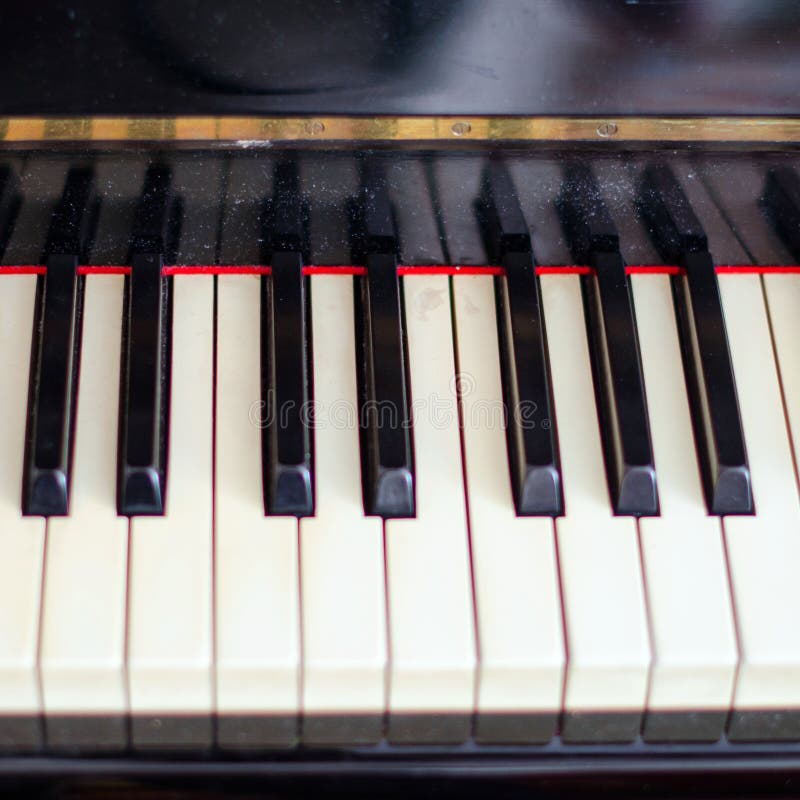 Vintage piano keyboard stock photo. Image of closeup - 108163516