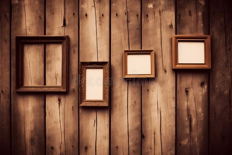 Vintage Picture Frames. Neural Network AI Generated Stock Illustration ...