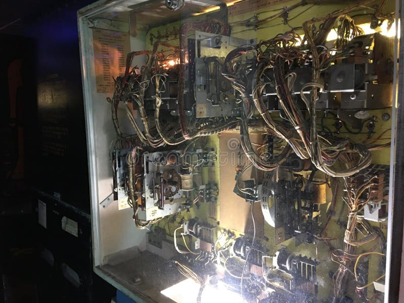 Vintage Pinball Machine Electronics Stock Photo - Image of electricity ...