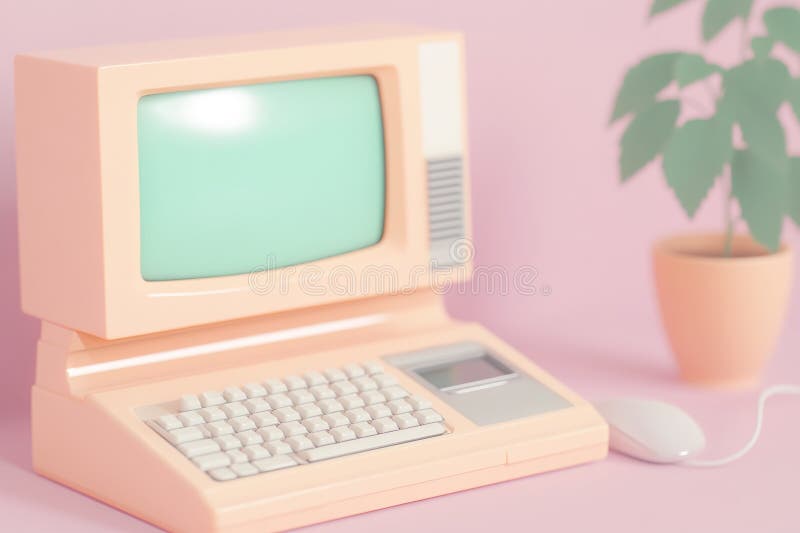 Pastel Pink Aesthetic Computer Setup Plant Stock Photos - Free ...
