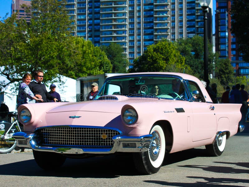 Pink Ford Thunderbird editorial image. Image of pink - 66543710