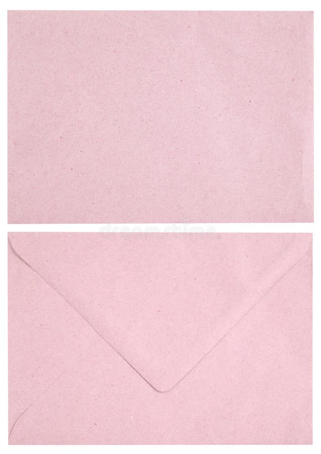 Pink Vintage Mail Envelope Mail Both Sides Stock Photo - Image of light ...