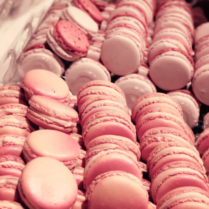 Vintage pink macarons stock image. Image of lavender - 80235535