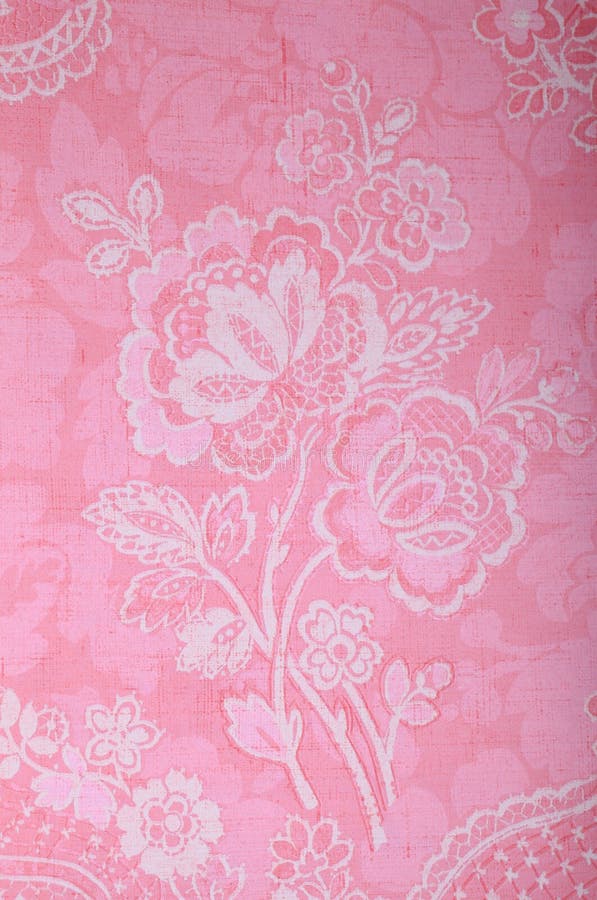 Pink Baroque Pattern Wallpaper