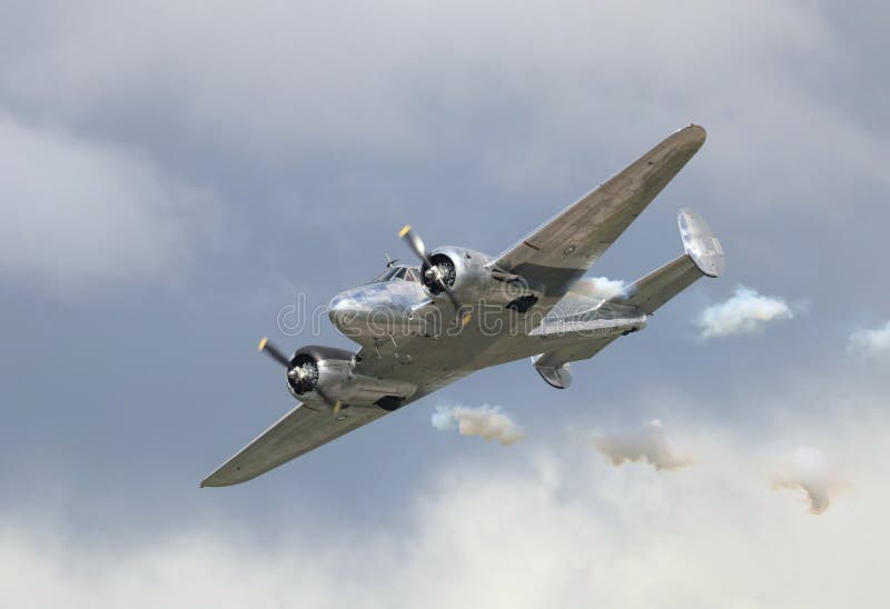 Old Plane Flying during Summer Editorial Stock Image - Image of symbol ...