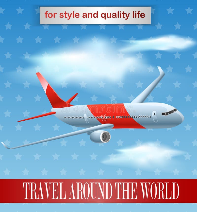 Vintage plane poster stock vector. Illustration of airplane - 69728818