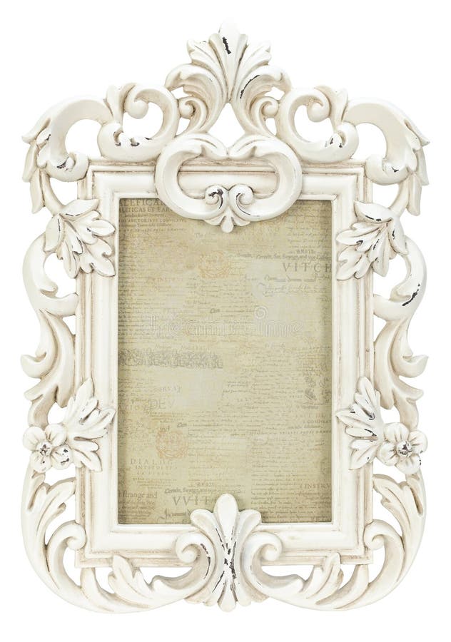 Vintage Plaster Frame Isolated on White Stock Photo - Image of interior ...