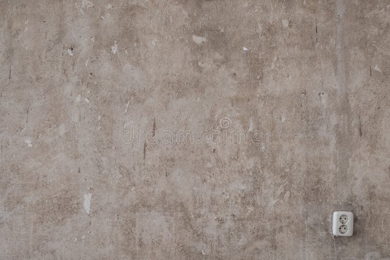 Vintage Plaster Wall Texture during Home Renovation with Old Electric ...